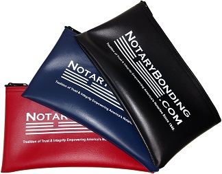 Leatherette Zippered Supply Pouch | Notary Bonding