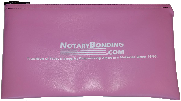 Leatherette Zippered Supply Pouch | Notary Bonding