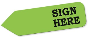 Sign Here - Self-Adhesive Page Flags | Notary Bonding